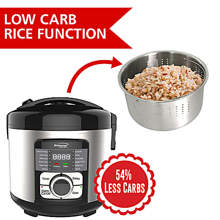 Brentwood Select 12 Function Stainless Steel Multi Cooker Black ...