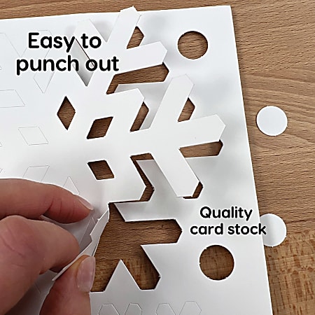 FreshCut Crafts Punch Out Paper Cutouts Winter Shapes Snowflakes ...
