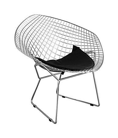 Baxton Studio Bertoia Style Diamond Wire Chair - Office Depot