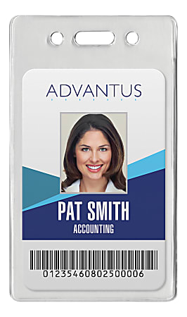 Advantus Proximity Badge Holder Vertical 4 12 x 2 12 Pack of 50 ...