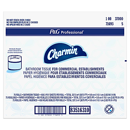 Charmin For Commercial Use Toilet Paper Individually Wrapped 2 Ply ...