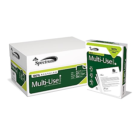 Georgia Pacific Spectrum Copy Paper 100 Recycled 8 12 x 11 Multi Use ...