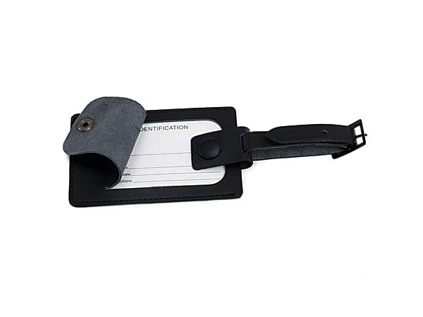 Samsonite Leather ID Tags 6 H x 1 12 W x 8 12 D Black Pack Of 2 ...