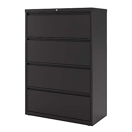Black filing cabinet 4 drawer store