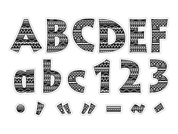 Barker Creek Letter Pop Outs 4 Boho Chic Set Of 255 - Office Depot