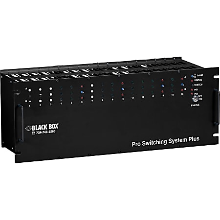 Black Box Pro Switching Gang Switch Chassis 4U 18 Card Slot TAA ...