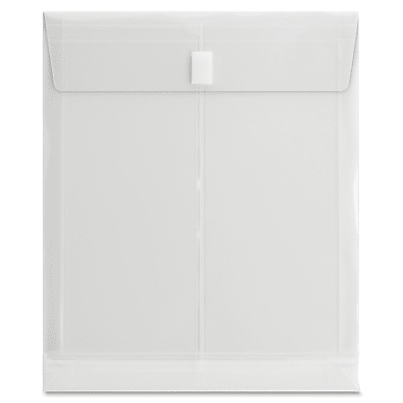 Sparco String Button Poly Hide Envelope 8 12 x 11 Clear - ODP Business ...