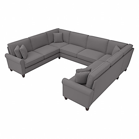 Bush Furniture Hudson 125 W U Shaped Sectional Couch French Gray ...