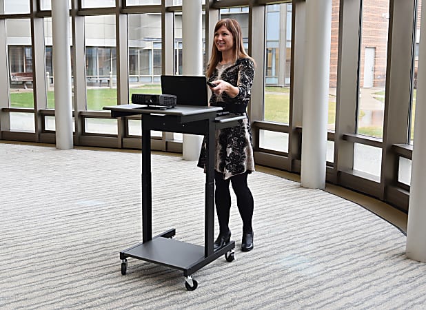 Luxor 24 W Adjustable Height Presentation Workstation 45 H x 31 W x 24 ...