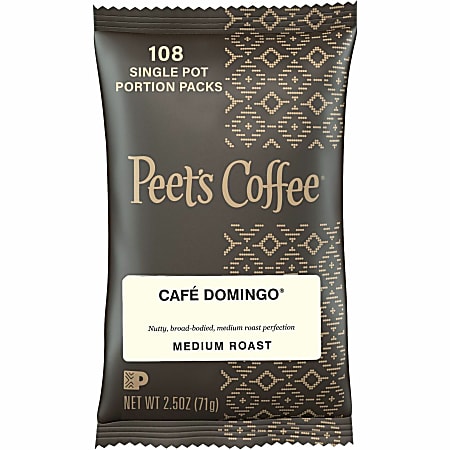 Peets Coffee Tea Single Serve Coffee Packets Cafe Domingo Coffee Carton ...