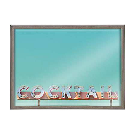 Kate and Laurel Blake Non Magnetic Framed Dry Erase Printed Glass 18 x ...