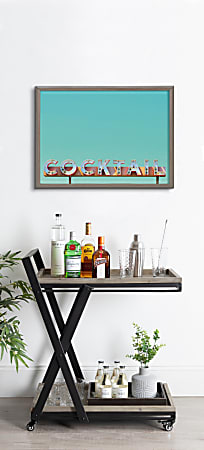 Kate and Laurel Blake Non Magnetic Framed Dry Erase Printed Glass 18 x ...