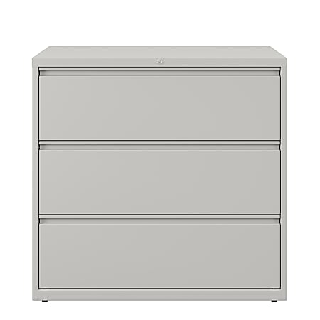 WorkPro 42 W x 18 58 D Lateral 3 Drawer File Cabinet Light Gray ...