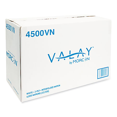 Morcon Tissue Valay Interfolded Napkins 2 Ply 6.5 x 8.25 White 500Pack ...