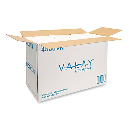 Morcon Tissue Valay Interfolded Napkins 2 Ply 6.5 x 8.25 White 500Pack ...