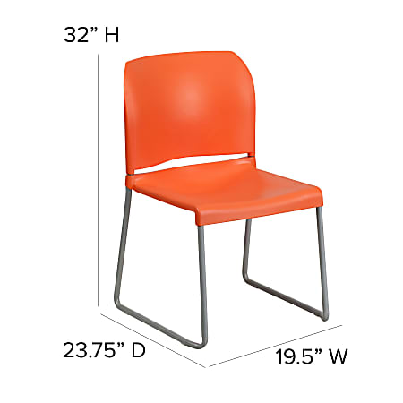 Flash Furniture HERCULES Series Full Back Contoured Stacking Chair With ...
