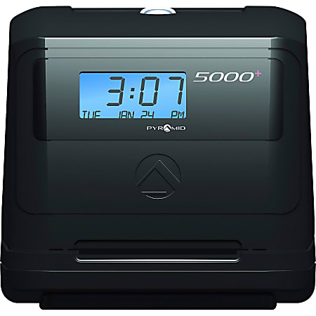 Pyramid 5000 Automatic Time Totaling Time Clock 7 14 x 7 x 6 12 Black ...