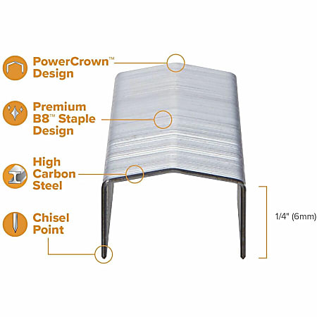 Bostitch B8 PowerCrown Premium Staples 14 Size Box Of 5000 - Office Depot