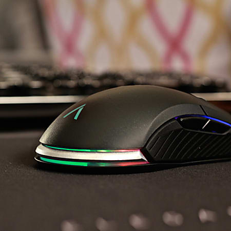 Azio ATOM Ambidextrous RGB Gaming Mouse Black GM ATOM 01 - Office Depot