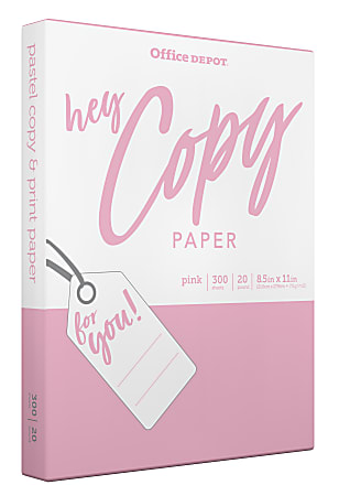 Office Depot School Color Copy Paper Pink Letter 8.5 x 11 300 Sheets ...