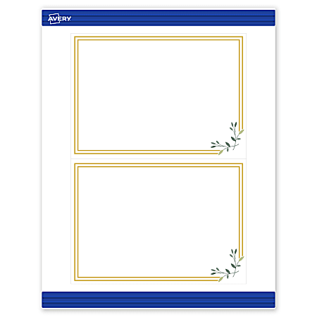 Avery Printable Invitation Cards With Sure Feed Technology 5 x 7 Matte ...