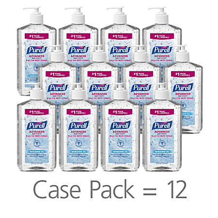 Purell Instant Hand Sanitizer 20 Oz. Pump Bottles Pack Of 12 - Office Depot