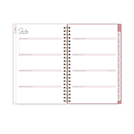 Planning Calendar RP Peony PP 5x8 AY26 27 WeeklyMonthly - Office Depot