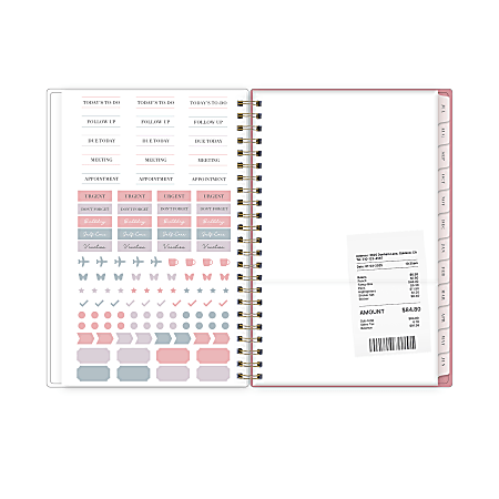 Planning Calendar RP Peony PP 5x8 AY26 27 WeeklyMonthly - Office Depot