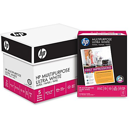 HP Copy Multipurpose Paper Letter 8.50 x 11 20 lb Basis Weight Smooth ...