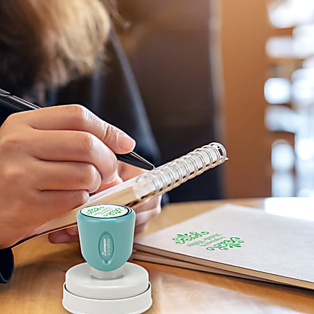 Custom ECO GREEN Xstamper Pre Inked Round Stamp N53 52percent Recycled ...