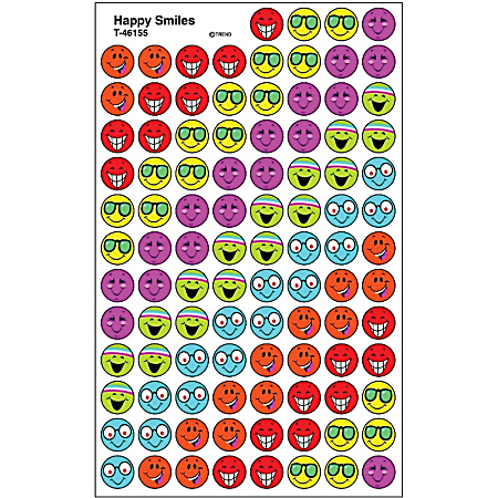 Trend SuperSpots Stickers Happy Smiles 800 Stickers Per Pack Set Of 6 ...
