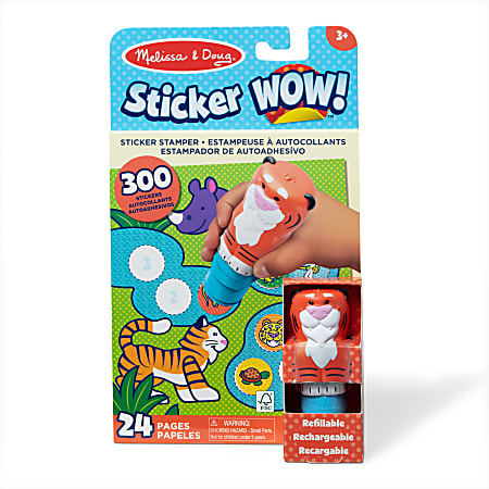 Melissa Doug Sticker WOW Sticker Stampers And Activity Pads Tiger ...