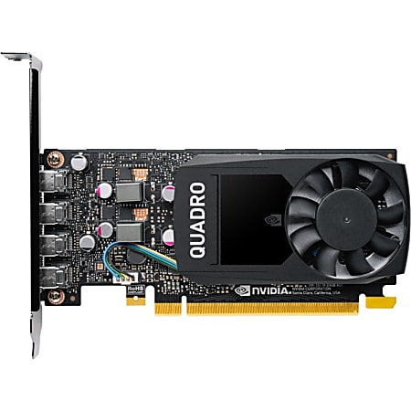 PNY NVIDIA Quadro P1000 Graphic Card 4 GB GDDR5 Low profile 128 bit Bus ...