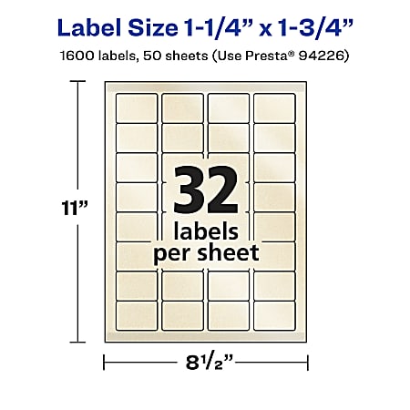 Avery Pearlized Permanent Labels With Sure Feed 94226 PIP50 Rectangle 1 ...