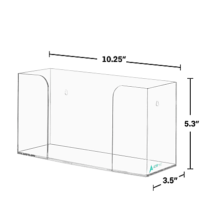 Alpine Acrylic Single Box Glove Dispensers 5 13 x 10 15 x 4 Clear Pack ...