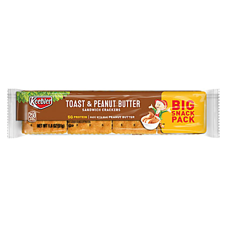 Keebler Sandwich Crackers Toast And Peanut Butter 1.8 Oz Box Of 12 ...