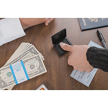 LEE Inkless FingerPrint Pad 1 Each 2.3 Width x 1.8 Depth Black Ink ...