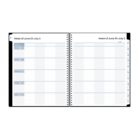 Teacher Lesson Planner BS Solid Black PP 8.5x11 AY26 27 WM - Office Depot