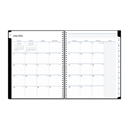 Teacher Lesson Planner BS Solid Black PP 8.5x11 AY26 27 WM - Office Depot