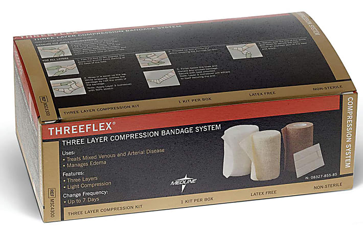 Medline Threeflex 3 Layer Bandage System Kit - Office Depot
