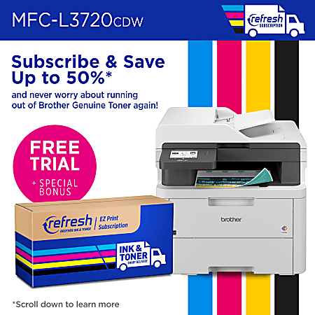 Brother MFC L3720CDW Wireless Digital Color All in One Printer with ...