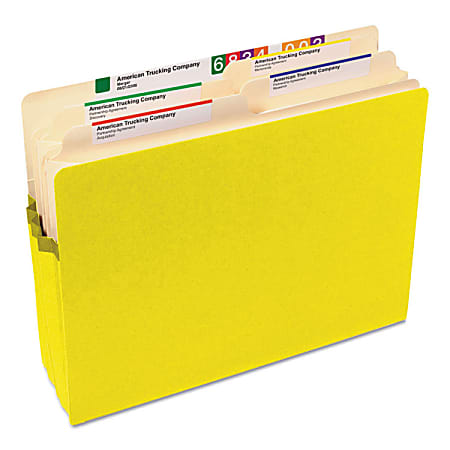 Smead Color File Pockets Letter Size 5 14 Expansion 9 12 x 11 34 Yellow ...