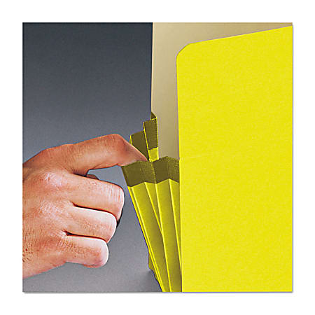 Smead Color File Pockets Letter Size 5 14 Expansion 9 12 x 11 34 Yellow ...