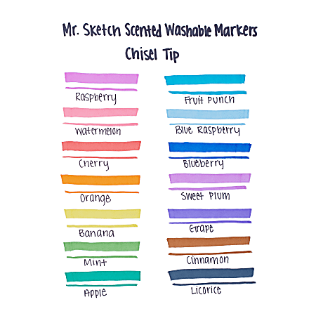 Sanford Mr. Sketch Scented Markers Chisel Point Assorted Pack Of 14 ...