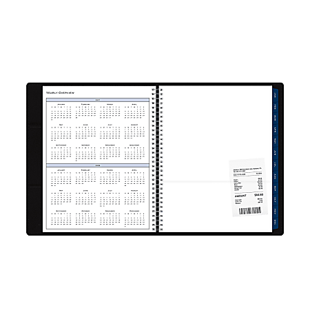 2027 Passages Solid Black WeeklyMonthly Planner 8.5x11 Refillable ...