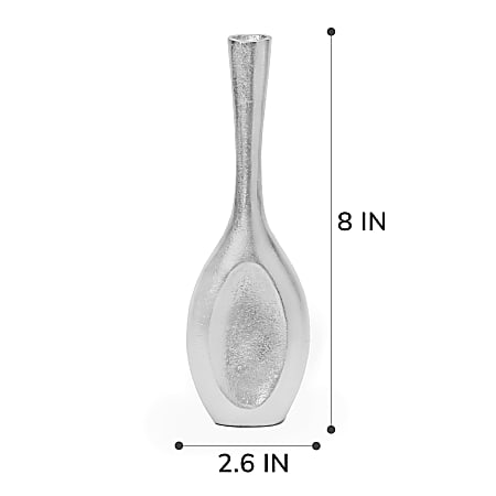 Anji Mountain Small Vase 8 H x 2 58 W x 1 12 D Silver - Office Depot