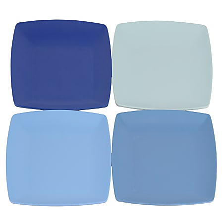 Gibson Home Grayson 4 Piece Square Melamine Dinner Plate Set 10 12 ...