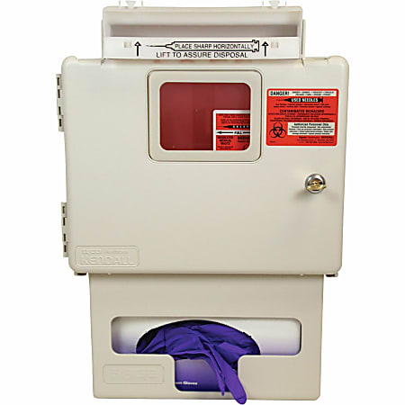 Unimed Sharps Wall Mount In Room Cabinet 1.25 Gallons - Office Depot