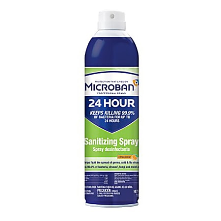 Microban 24 Hour Disinfectant Sanitizing Spray Citrus Scent 15 Oz Pack ...