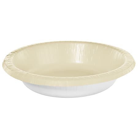 Amscan Paper Bowls 20 Oz Vanilla Cr me 20 Bowls Per Box Case Of 5 Boxes ...